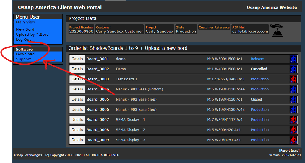 How do I download the Software (Blue Shadow)